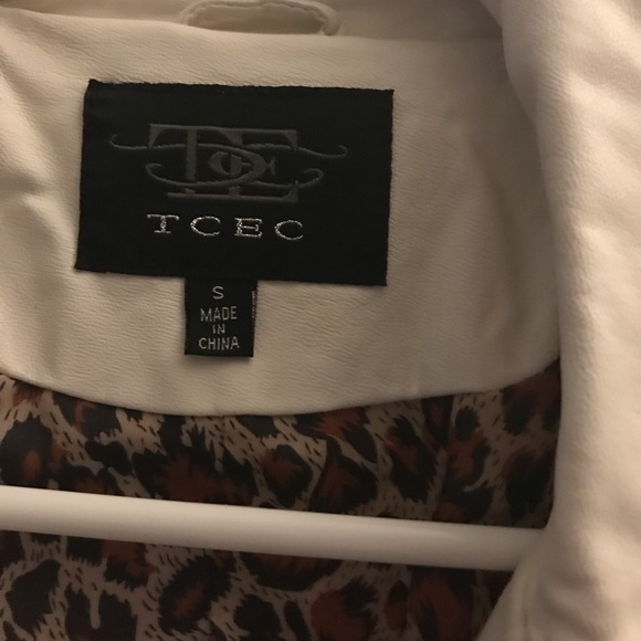 TCEC | Jackets & Coats | Tcec White Leather Jacket | Poshmark